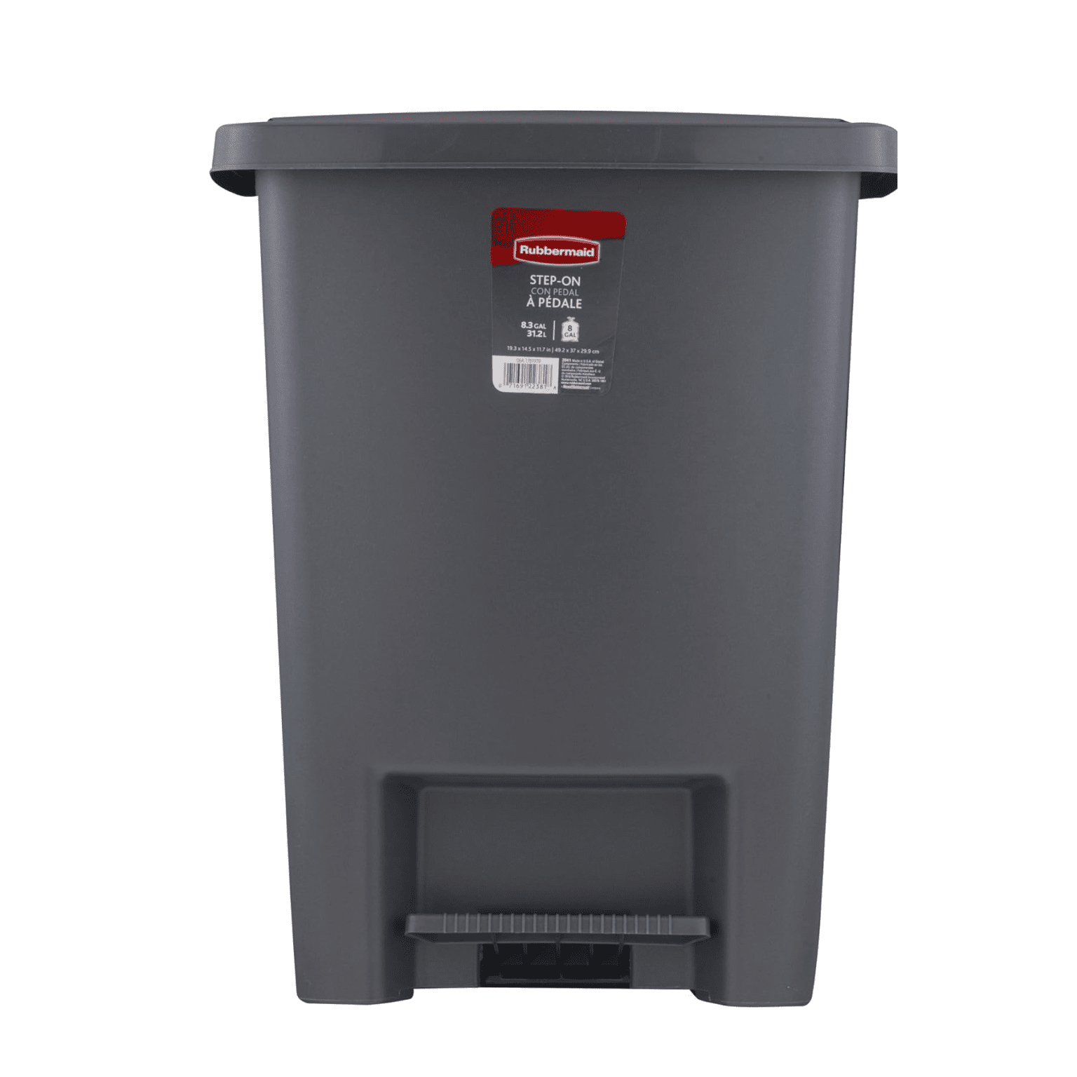 Rubbermaid 33 Quart Step On Bin, Gray - Buywise Stores Ltd