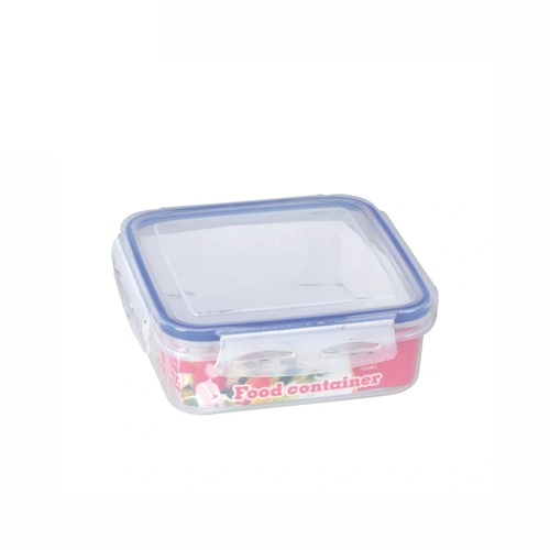 Plastic 700ml Food Storage Container with 4 Sides Buckle & Silicone ...